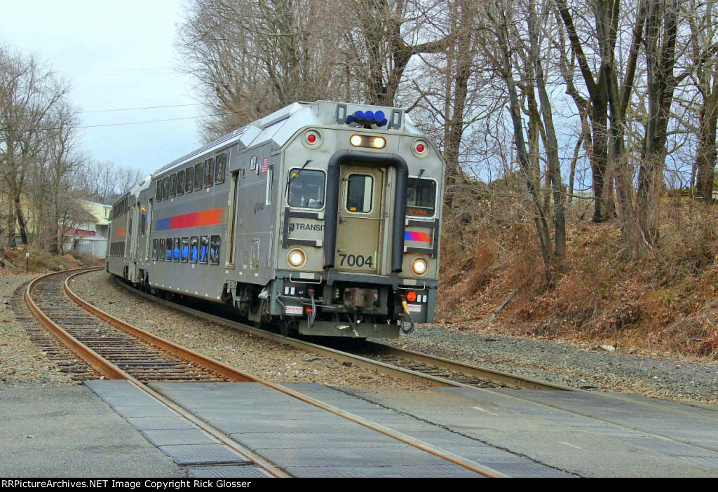 New Jersey Transit Bi-Level Train 5742 Led By Cab Car #7004